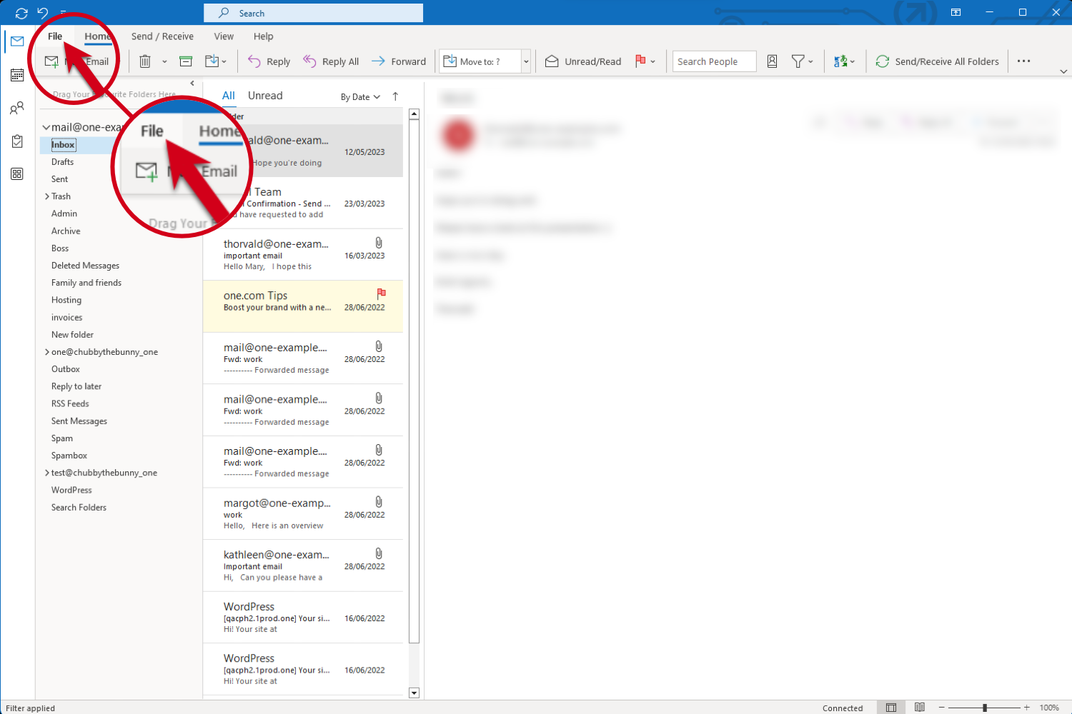 Email Account Setup in Microsoft Outlook (Outlook 2016,Outlook 2019 ...